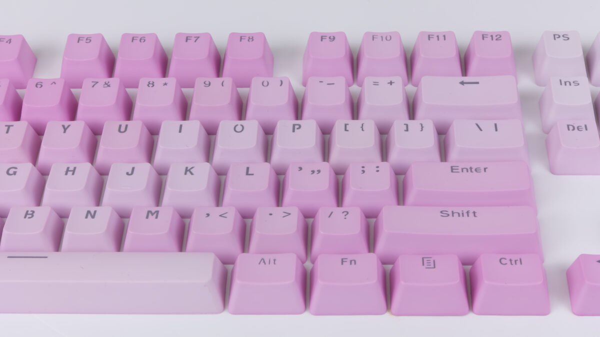 Pink Gradient Keycaps PBT Backlit 104 Key US | Reelag