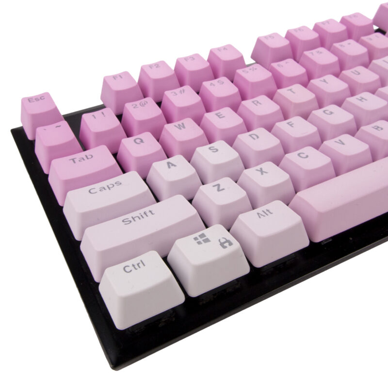 Pink Gradient Keycaps, PBT, Backlit, 104 Key, US Layout | Reelag