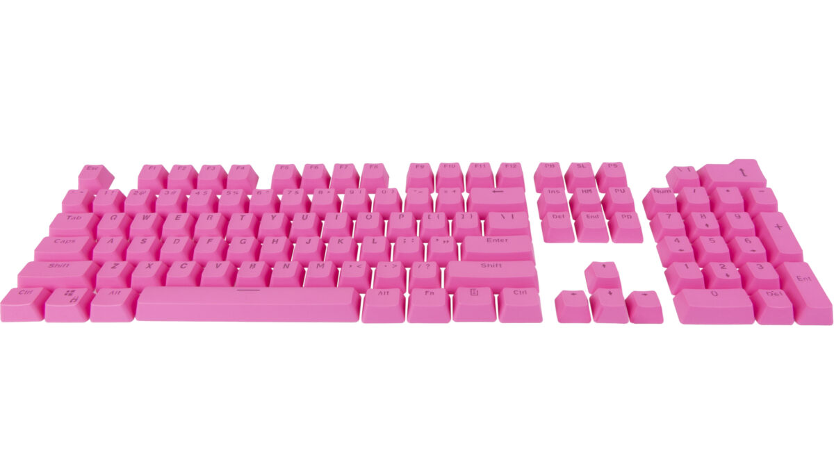 Pink Keycaps, PBT, Backlit, 104 Key, US Layout | Reelag