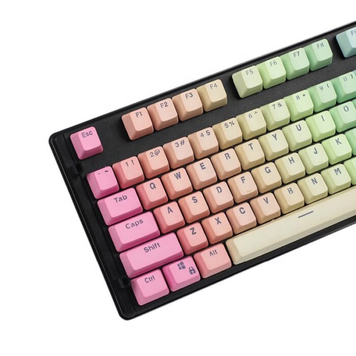 Rainbow Keycaps, PBT, Backlit, 104 Key, US Layout | Reelag