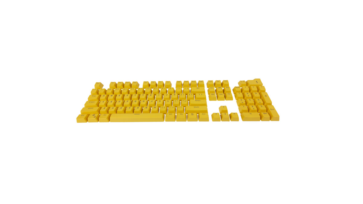 Yellow Keycaps, PBT, Backlit, 104 Key, US Layout | Reelag