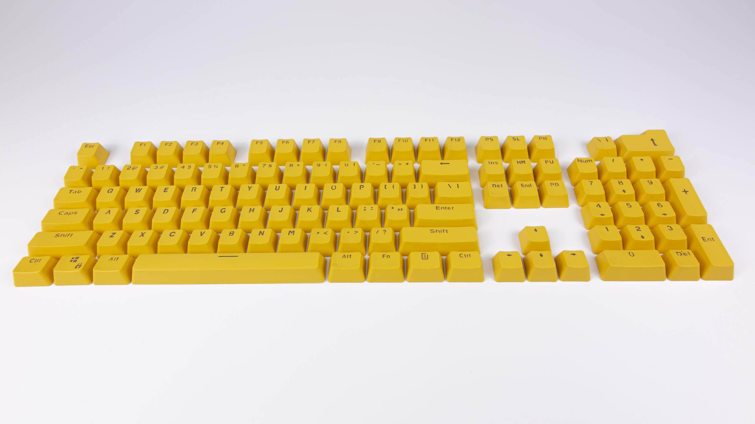 Yellow Keycaps, PBT, Backlit, 104 Key, US Layout | Reelag