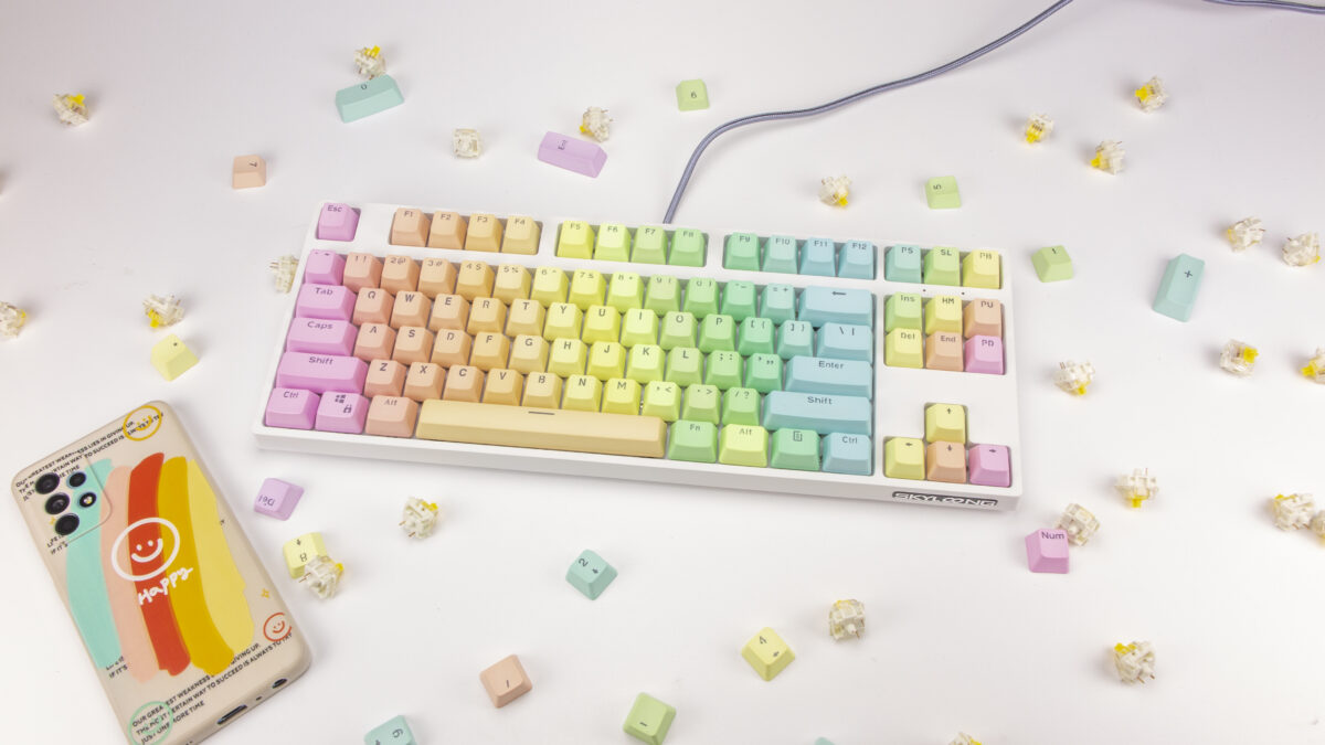 TKL87 Keyboard - Rainbow Drops | Reelag