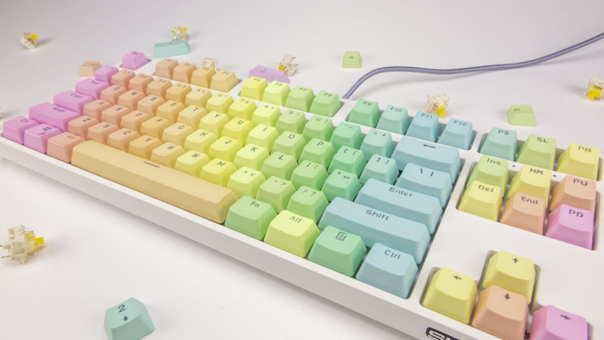 TKL87 Mechanical Keyboard - Rainbow Drops: for Gaming and Work | Reelag