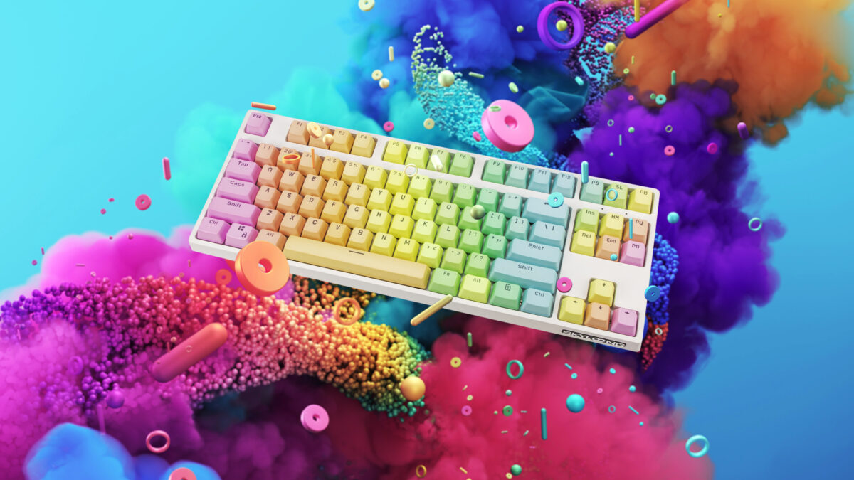 TKL87 Mechanical Keyboard - Rainbow Drops: for Gaming and Work | Reelag